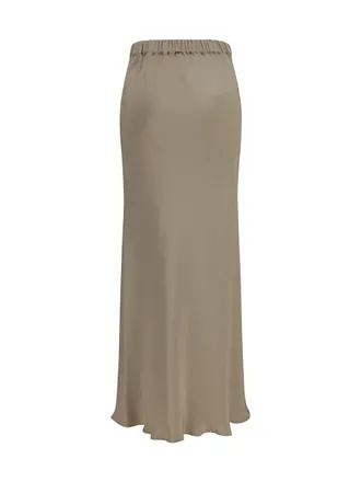 Max Mara Womens Skirt Sospiro Silk Stone