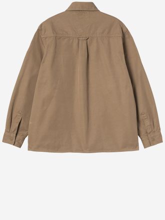 Carhartt Work in Progress Mens Shirt Kelly Brown Cotton Cooper Twill