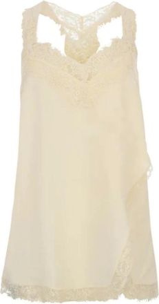 Pinko Pinko, Femme, Tops, Beige, Taille: 36 FR Haut de lingerie en dentelle