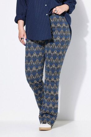 STUDIO UNTOLD Schlupfhose Schlaghose Flared Legs Jacquardmuster Glitzer