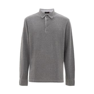 Corneliani Langarm-Polohemd - - Tops - Herren - Grau - L