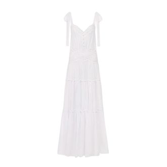 Chlo&eacute; Stufenkleid aus Baumwollvoile - - Dresses - Damen - Wei&szlig; - XS
