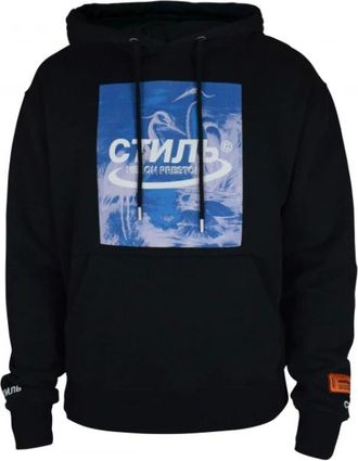 Heron Preston Homme, Sweatshirts et sweats &agrave; capuche, Noir, Taille: XS Herons Halo Sweat &agrave; capuche