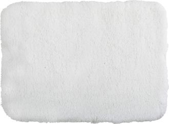 MSV Badteppich Badematte Badvorleger Duschvorleger Mikrofaser Hochflor flauschig 50x70 cm - Weiß