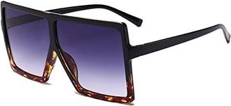 Generic Lunettes de soleil tendance à grand cadre pour hommes et pour femmes, lunettes de soleil carrées rétro de rue, parasol, vacances, décoration de plage 