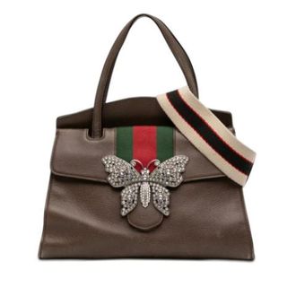Gucci Pre-owned Linea Totem Satchel - Femme - Pre-owned - Brun - Taille: ONE Size