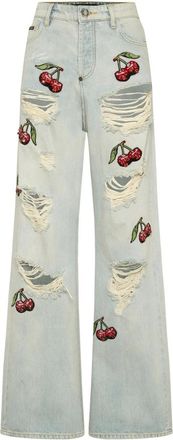 Philipp Plein Damen, Jeans, Blau, W25Gr&ouml;&szlig;e