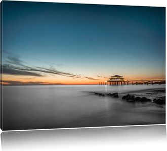 Pixxprint Timmendorfer Strand, Größe: 100x70cm, Leinwandbild, fertig gespannt, Wandbild, Dekoration, Kunstdruck, kein Poster