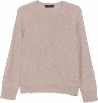 Fabiana Filippi Rundhalspullover - Dunkelbeige