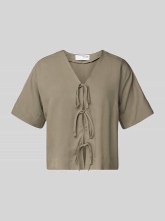 Selected Loose Fit Blusenshirt aus Lyocell-Leinen-Mix Modell NATUK