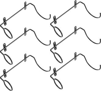 Artibetter 6 Stück Teiliges Schwarzes Eisen weinregal zur Wandmontage Stabiles Flaschenhalter Rotwein Eleganter und Rostfreier Weinflaschenhalter Geeignet für Kü