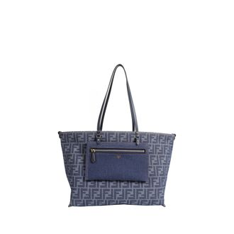 Fendi FF Denim Jacquard Reversible Tote Bag