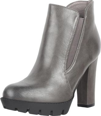Elara Damen Stiefelette Ankle Boots Chunkyrayan EL900 Grau-41