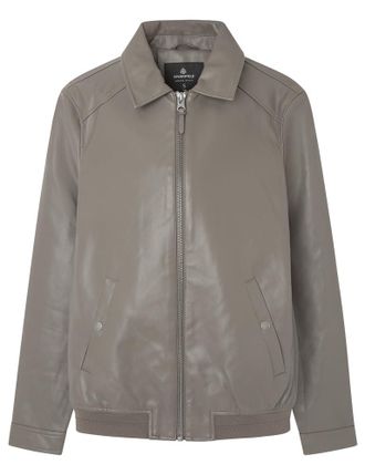 Springfield Herren Faux Leather Jacket Jacke, Sand, L