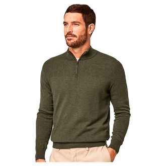 Hackett Herren Rib Detail Hzip Pullover, Grn Formschnitt, 3XL