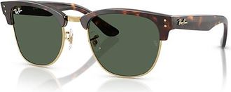 Ray-Ban Clubmaster Reverse Sonnenbrillen Havana Fassung Grün Glas 51-21