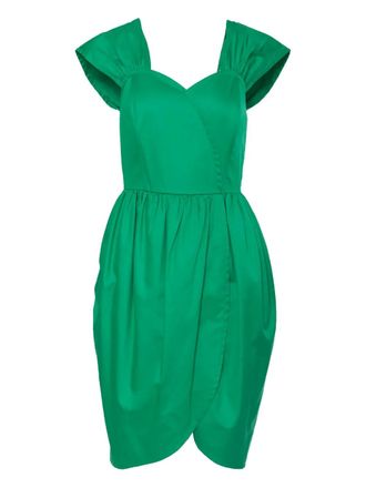 Max Mara robe en coton à fleurs (années 1990) - Vert