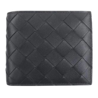 Bottega Veneta Portefeuille Pre-owned Intrecciato en cuir de veau - Homme - Pre-owned - Noir - Taille: ONE Size