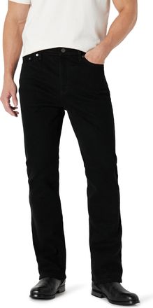 Amazon Essentials Herren Herren Low Stretch Slim Fit Bootcut Jeans, Schwarz, 38W