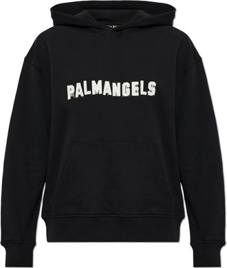 Palm Angels Cotton Hoodie - - Sweatshirts & Hoodies - Herren - Schwarzk - L