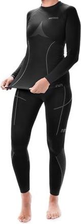 Meteor Ensemble Thermique Femme Isolant, Respirant et r&eacute;sistant pour Sports dHiver, randonn&eacute;e et activit&eacute;s ext&eacute;rieures - mati&egrave;re Technique poliamide antibact