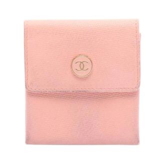 Chanel Pre-owned Coco Button Leather Coin Case - Femme - Pre-owned - Rose - Taille: ONE Size