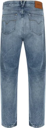 Versace Studded Medusa Jeans - Blue