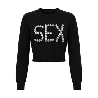 Dolce & Gabbana Pull col rond - Femme - Pulls - Noir - Taille: 38 FR