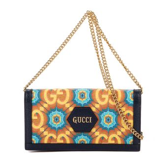 Gucci Crossbody Bags - 100th Anniversary Centennial GG Chain Wallet - Gr. unisize - in Blau - f&uuml;r Damen
