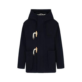 Emporio Armani Homme, Vestes, Bleu, Taille: M Duffle-coat en drap de laine vierge