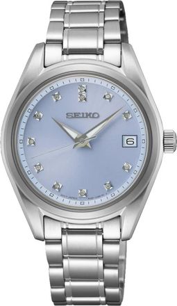 Seiko Femme, Accessoires, Gris, Taille: ONE Size Montre Quartz 3 aiguilles date