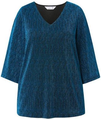 Miamoda T-Shirt T-Shirt A-Linie Glitzer-Effekt 3/4-&Auml;rmel