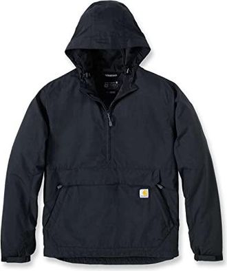 Carhartt Work in Progress Homme Rain Defender Loose Fit Lightweight Packable Anorak, Noir, M