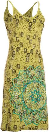 vishes Sommerkleid Tr&auml;gerkleid Damen Bedruckt Mandala Bl&uuml;ten Jersey Baumwolle Alternative Mode, Boho, Hippie, Ethno, Festival