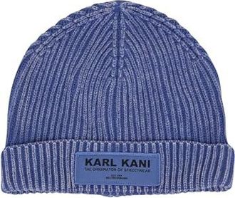 Karl Kani Unisex KA234-023-2 KK Woven Bold Washed Beanie dusty blue, one size