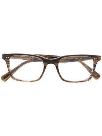 Oliver Peoples Eckige Nisen Brille - Nude