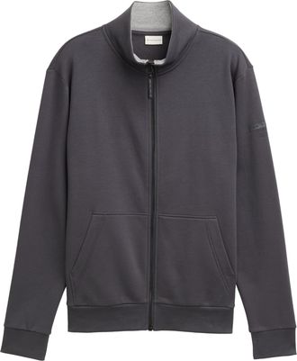 Tom Tailor Herren 1049352 Sweatjacke mit Stehkragen, 10899-Tarmac Grey, XXL