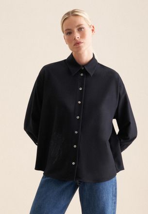 Seidensticker Hemdbluse Damen Dunkelblau