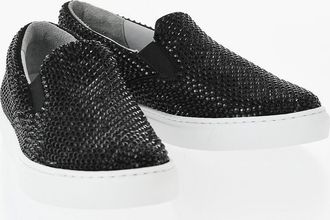 Fabiana Filippi Rhinestone Slip-On Shoes with Contrast Sole Fabiana Filippi