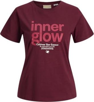 Jack & Jones Jxmimi RLX SS T-Shirt imprimé JRS, Bordeaux, L