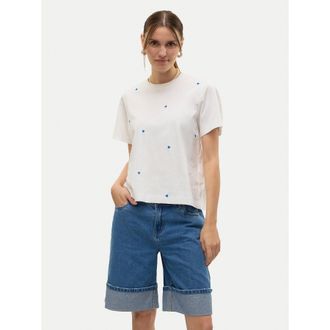 Vero Moda T-Shirt Solvei 10325318 Wei&szlig; Regular Fit