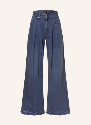 HUGO BOSS Wide Leg Jeans Slouchy grau
