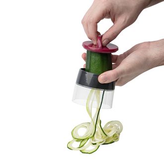 Jata Home HMAQ4508 Gem&uuml;seschneider, Gem&uuml;sehobel, Gem&uuml;sereibe, Spaghetti, Zucchini, manuelle Maschine, 4 Edelstahlklingen, verschiedene Schnitte, Gem&uuml;sepast