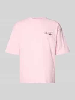 Review T-Shirt mit Rundhalsausschnitt und Label-Print