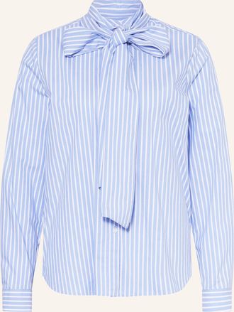 Milano Milano Italy Bluse Mit Abnehmbarer Schluppe blau