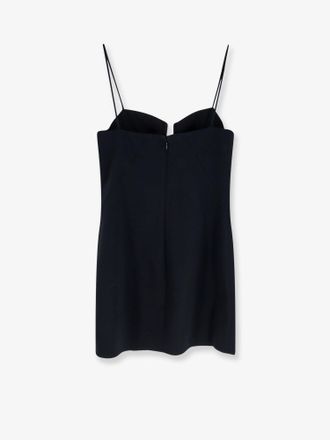 Givenchy Womens Mini Satin Cutaway Dress Black Viscose