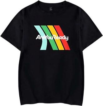 Generic ARC Raiders AreYouReady T-shirt unisexe décontracté col rond à manches courtes, Noir, XXL