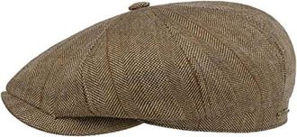 Stetson Casquette Hatteras Pascoli Homme - Made in The EU en Soie Type Gavroche avec Visiere, Doublure Ete Printemps-ete - 60 cm Beige-Marron