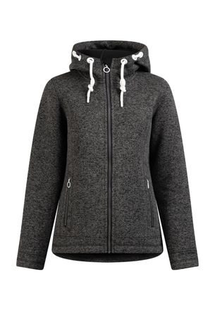 Dreimaster Dreimaster Strickfleecejacke Damen Grau Melange