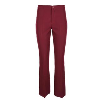 Think Femme, Pantalons, Rouge, Taille: 40 FR Pantalon en polyester et &eacute;lasthanne